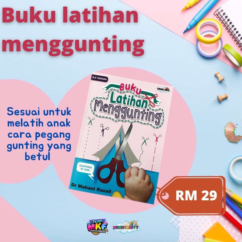 [BUKU SAHAJA] Buku Latihan Menggunting , Latihan gunting, mewarna dan ...