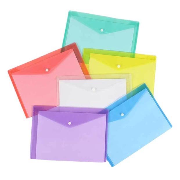 3 pcs fail butang fail plastik a4 fail file pocket plastic pocket file ...