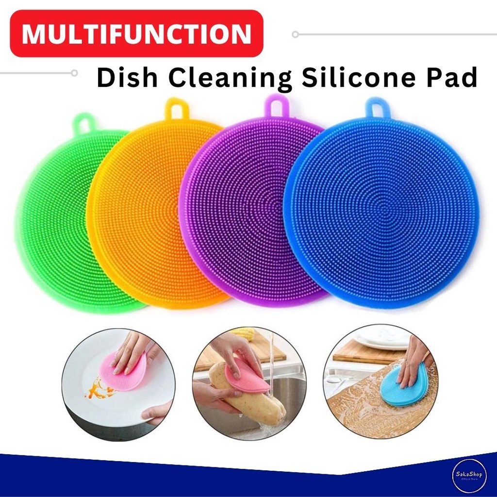 Multifunction Silicone Dish Cleaning Span Cuci Pinggan Silicone Sponge ...