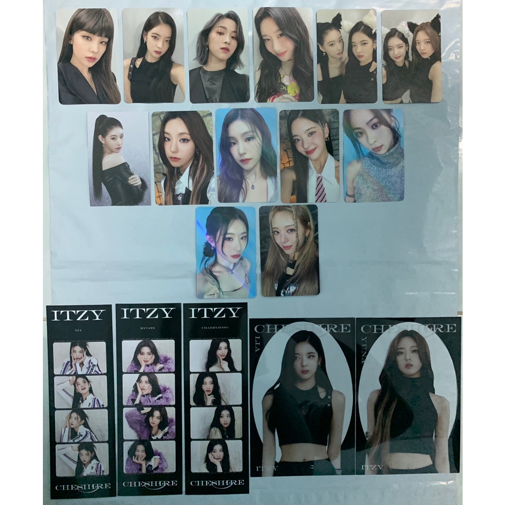ITZY Cheshire Album Photocard Neon Clear Photocard 4 Cut Film Makestar ...