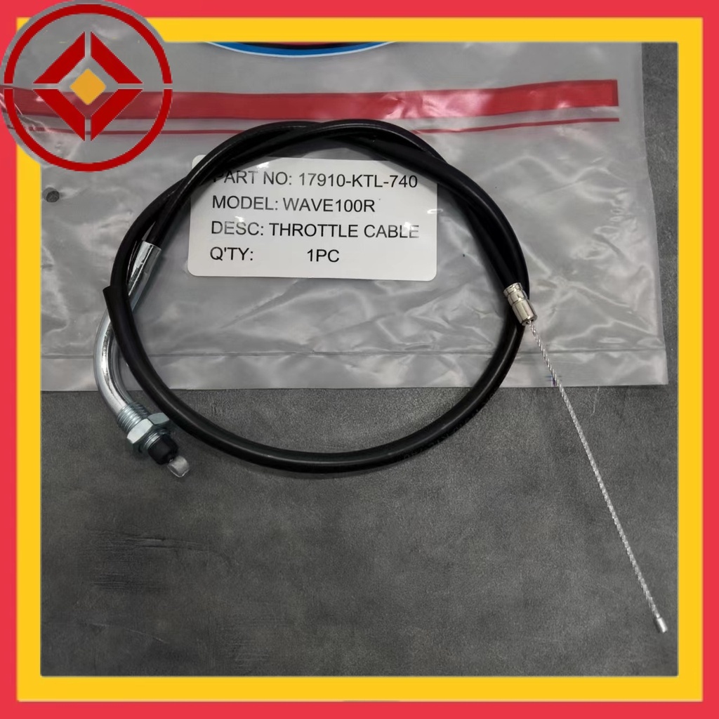 HONDA W100R ETOMO THROTTLE CABLE W100 WAVE100 WAVE100R WAVE 100 W100 R ...