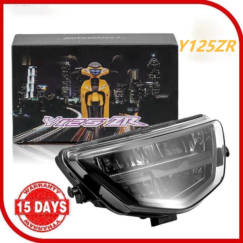 Y125ZR Headlamp FOR YAMAHA Y125 Y125Z Y125ZR 125ZR LED HEAD LAMP SMOKE BLACK LAMP LAMPU DEPAN ...