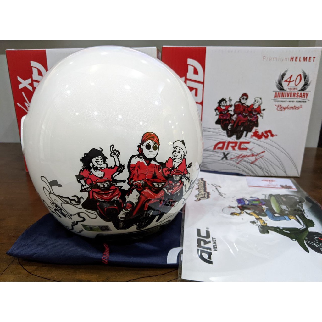 ARC X Ujang Limited Edition 40th helmet arc astro tali seperti ...