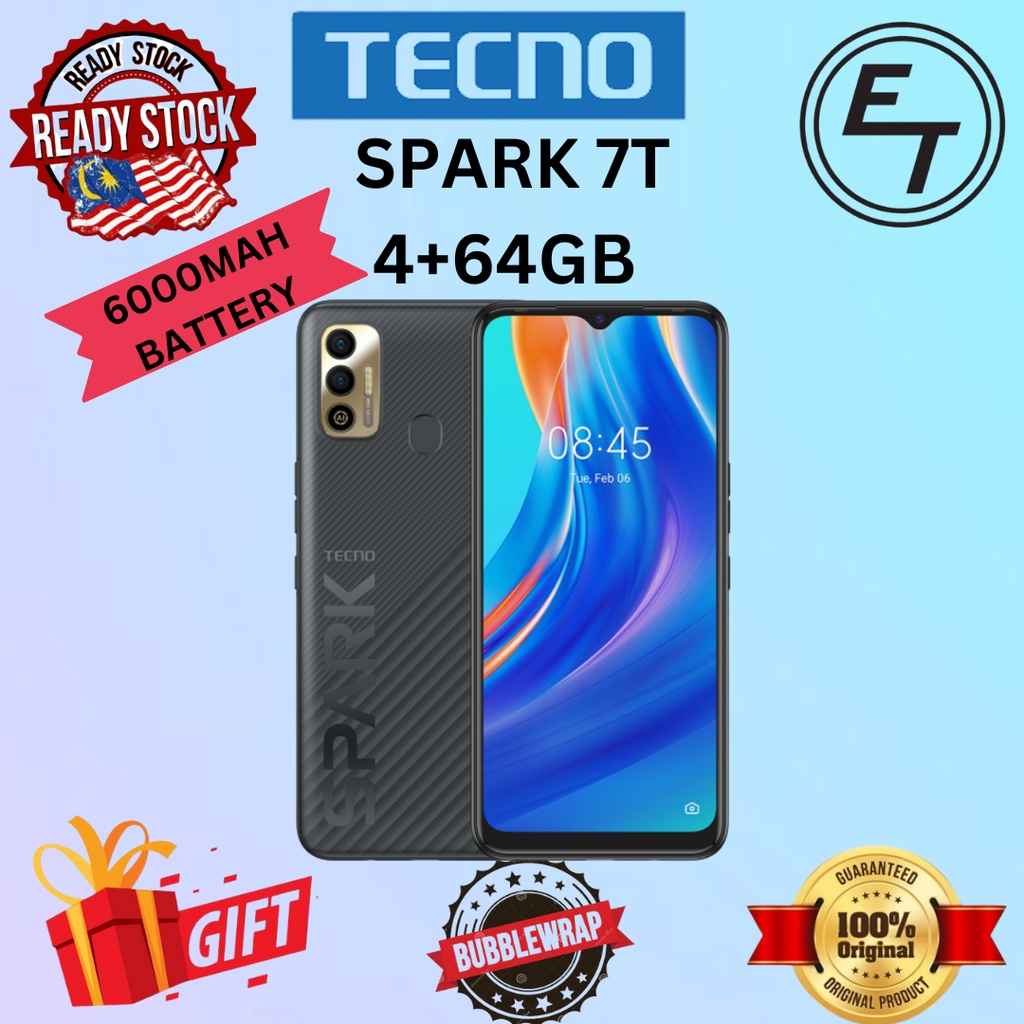 🔥TECNO SPARK 7T🔥【4/64GB】🎁Free Gift 🎁 MySet🔥 | Shopee Malaysia