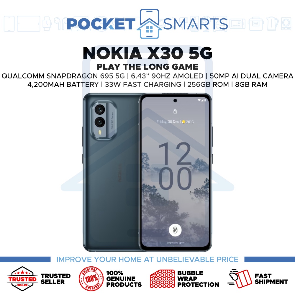 [Malaysia Set] Nokia X30 5G (256GB ROM | 8GB RAM) 1 Year Nokia Malaysia ...