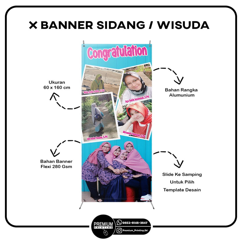 Print Graduation Banner for Graduation Thesis Trial + Pole X Baner ...