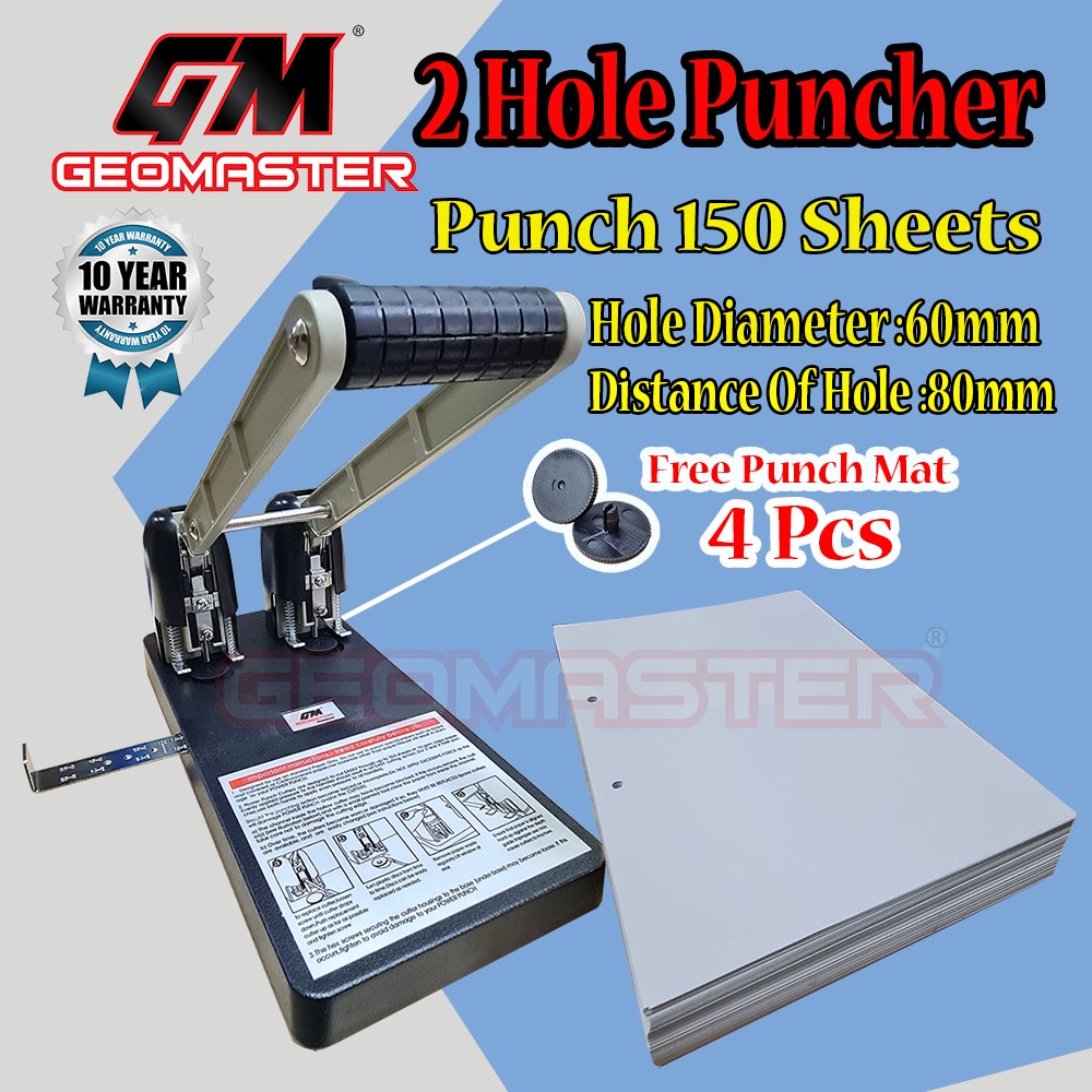 Geomaster Puncher 150 Sheets Puncher -2 Hole Heavy Duty Puncher Free ...
