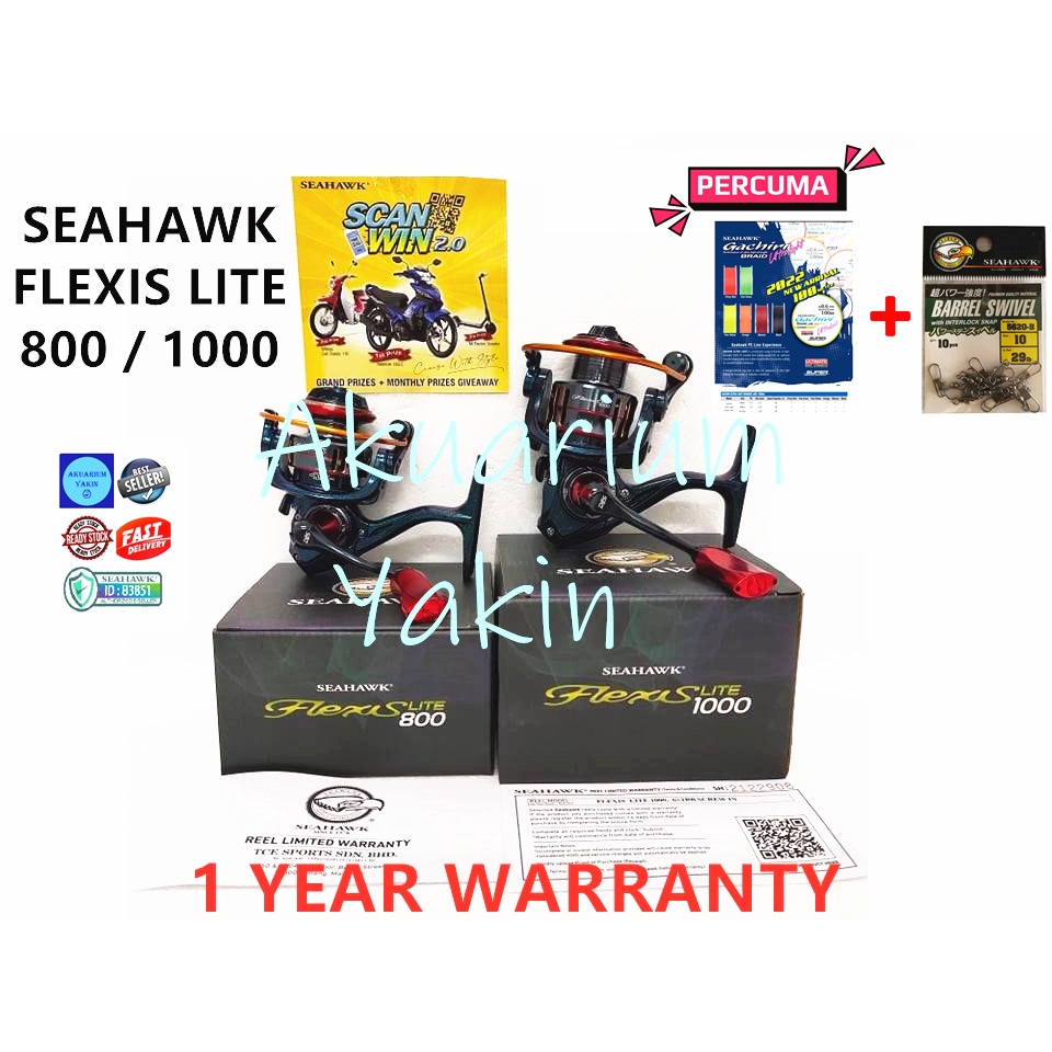 4077 SEAHAWK FLEXIS LITE SPINNING REEL 800 /1000 | Shopee Malaysia