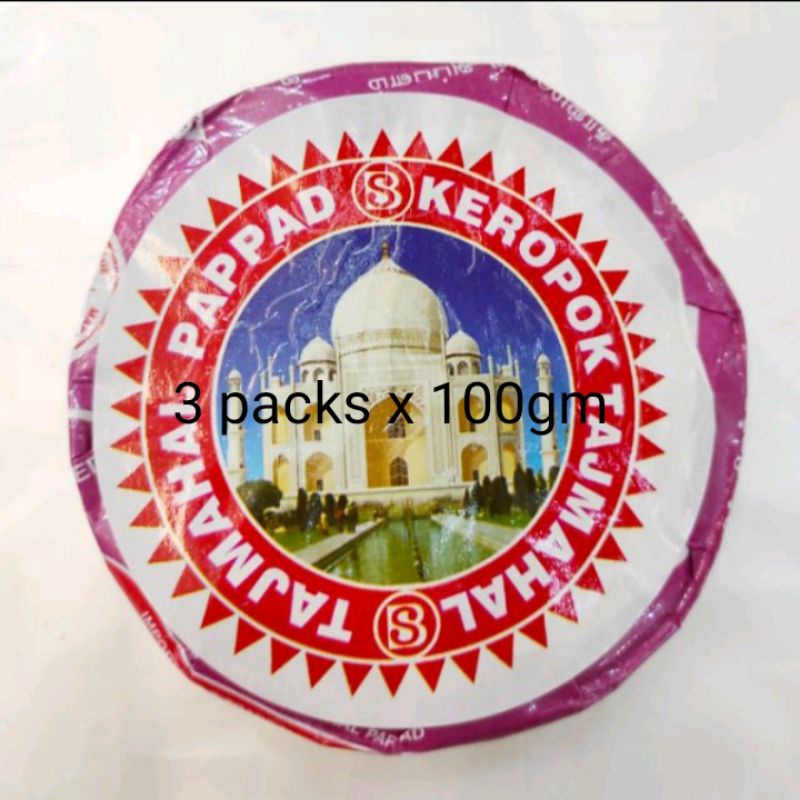 PAPADAM - DAILY APPALAM & TAJ MAHAL BRAND (100GMX3PACKS/ 100GMX5PACKS ...