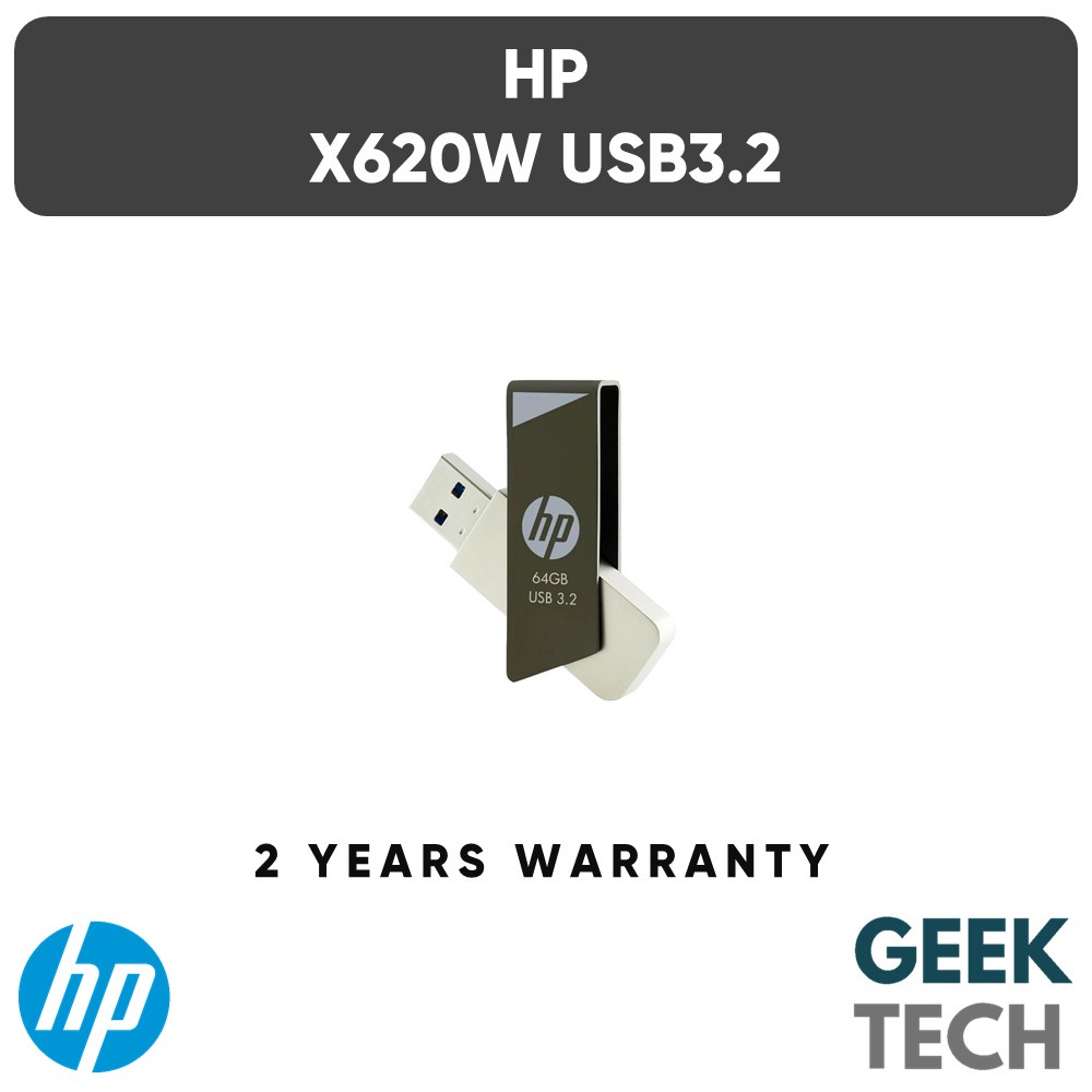 HP X620W USB3.2 Flash Drive Pendrive Thumbdrive 32GB/64GB [Genuine HP ...