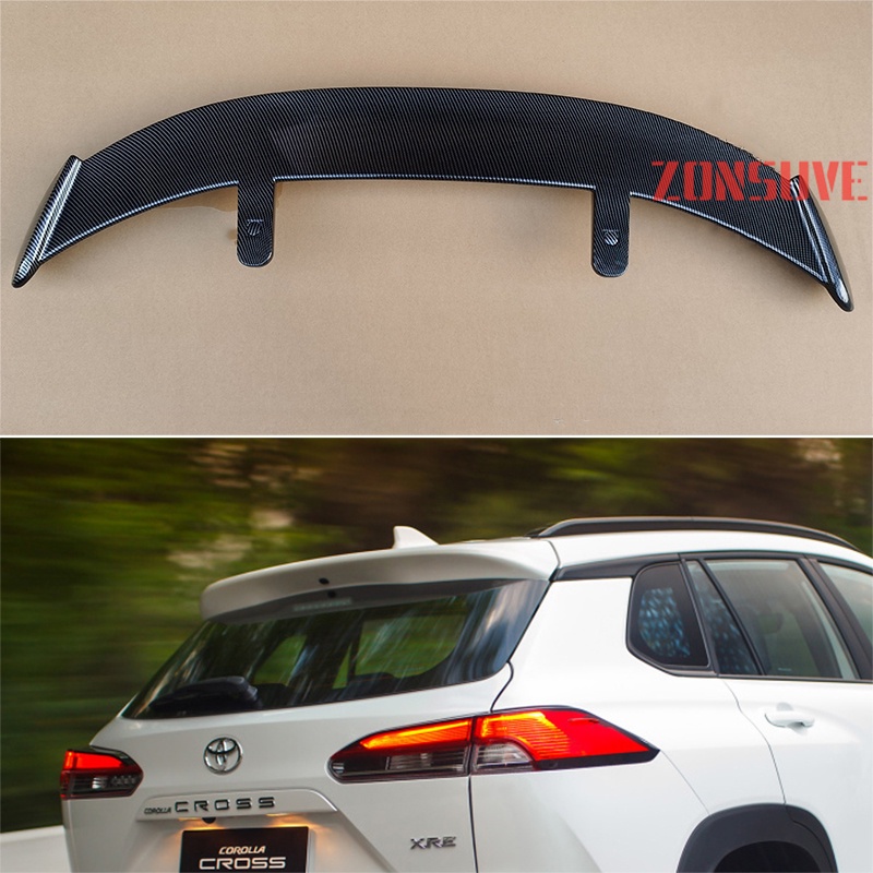Use For 2020 2021 Toyota Corolla Cross Spoiler ABS Plastic Carbon Fiber ...