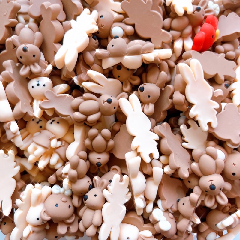 A462 10 pcs cabochon flatback charm cartoon rabbit resin cute kawaii ...