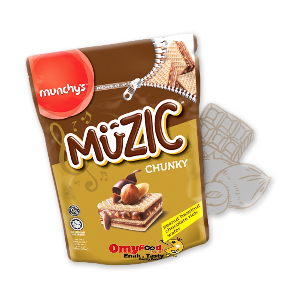 150g/180g Munchy's Muzic Wafer [Vanilla/ Chocolate/Chocolate Hazelnut ...