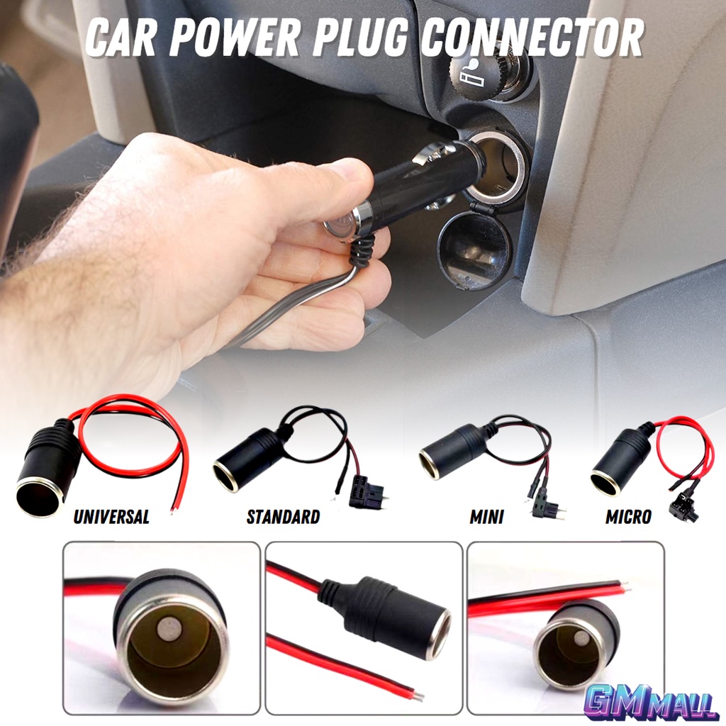 CAR FEMALE CIGARETTE LIGHTER SOCKET 12V-24V Plug Connector Port Adapter ...