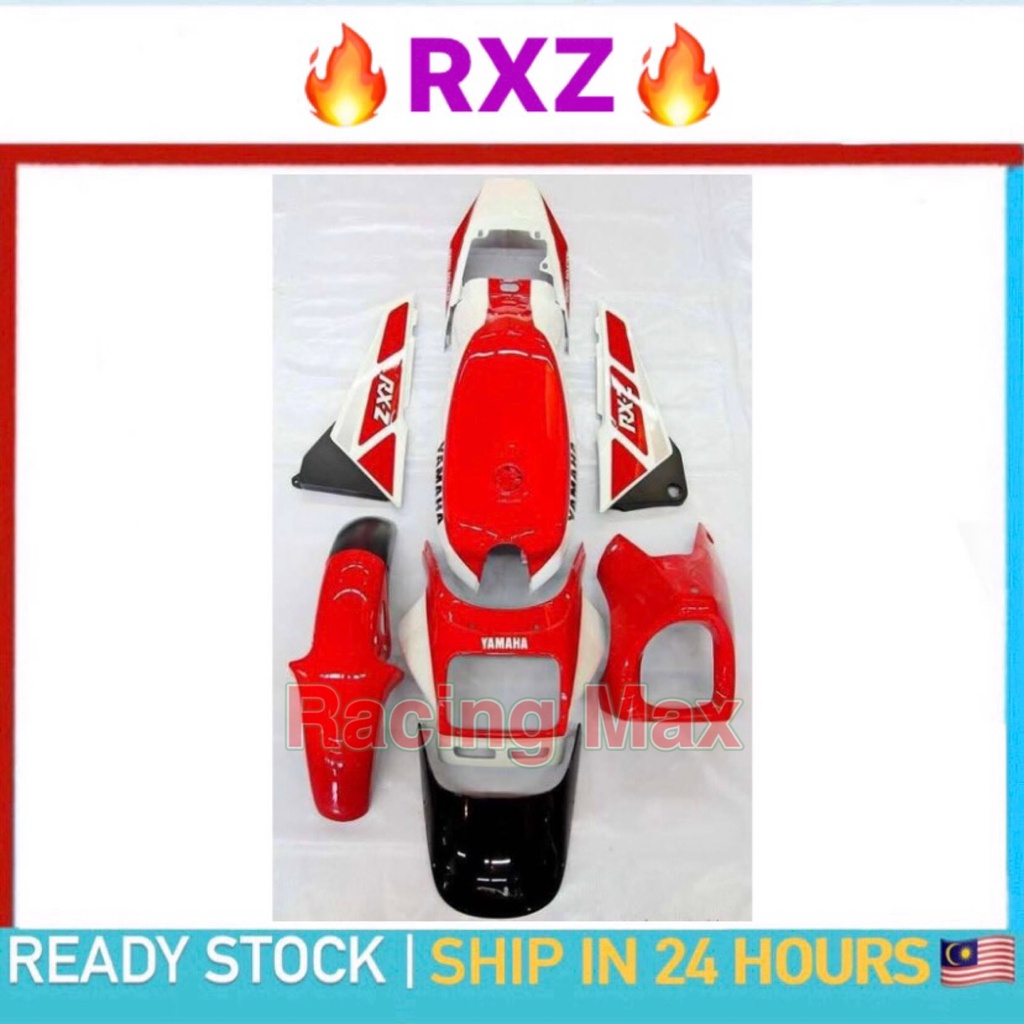 Yamaha RXZ Cover Set 2 Tone (Tanam Sticker) 2T 2K Grey / Blue / Red ...