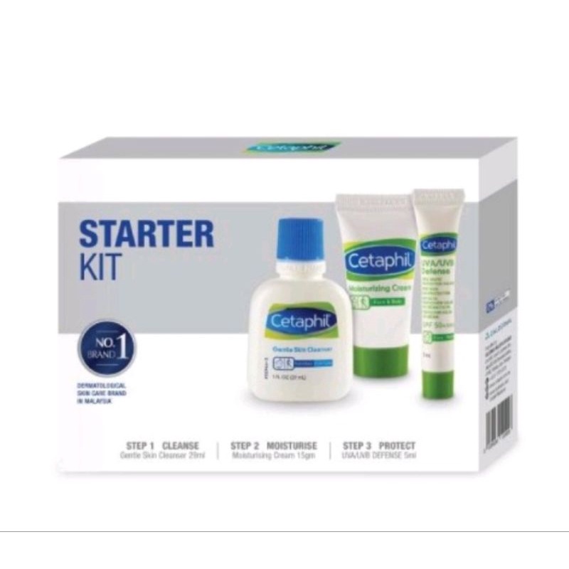 CETAPHIL Starter Kit (Gentle Skin Cleanser 29ml + Moisturising Cream ...