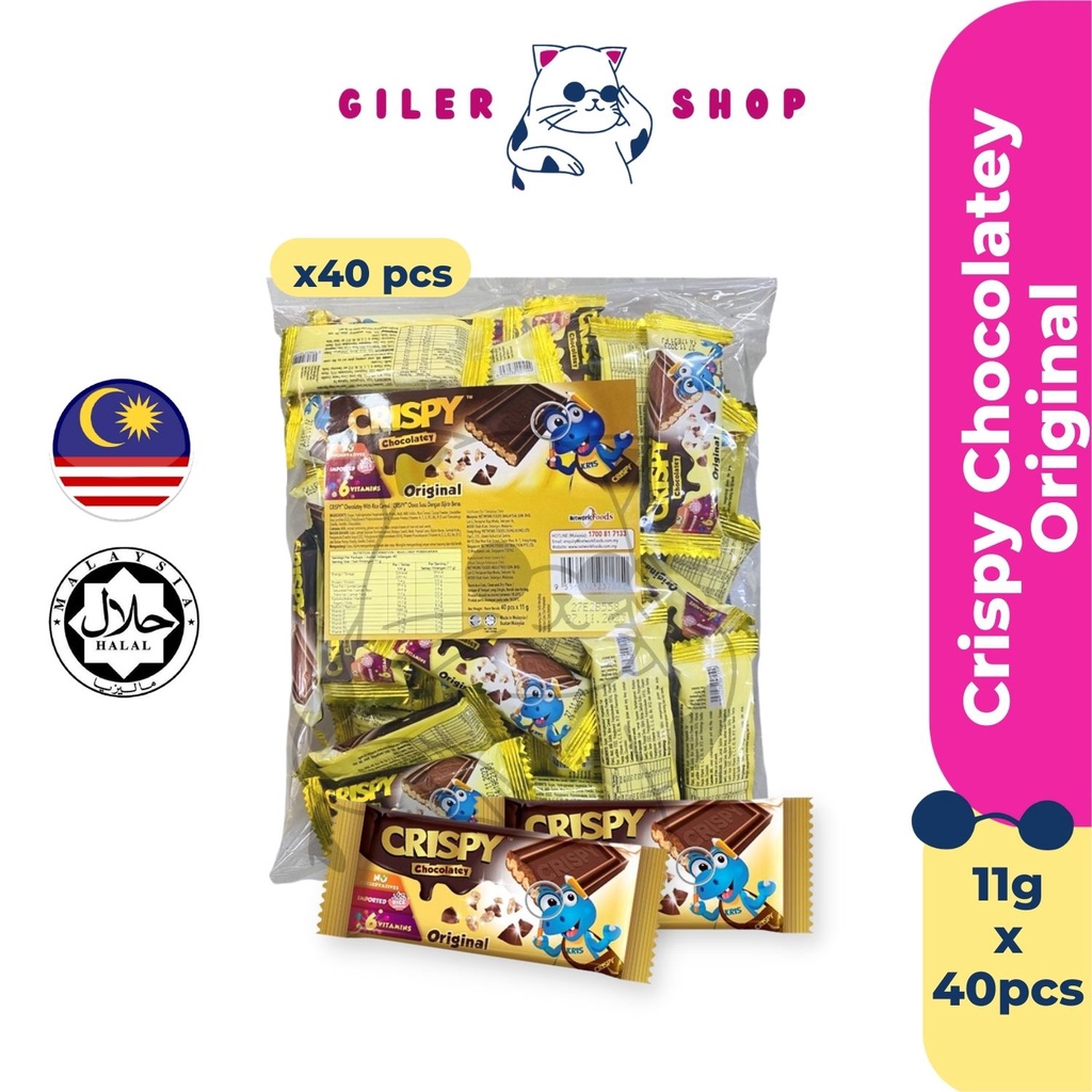 Crispy Chocolatey Chocolate Wafer Snack Original 11gx40 Peanut Butter ...
