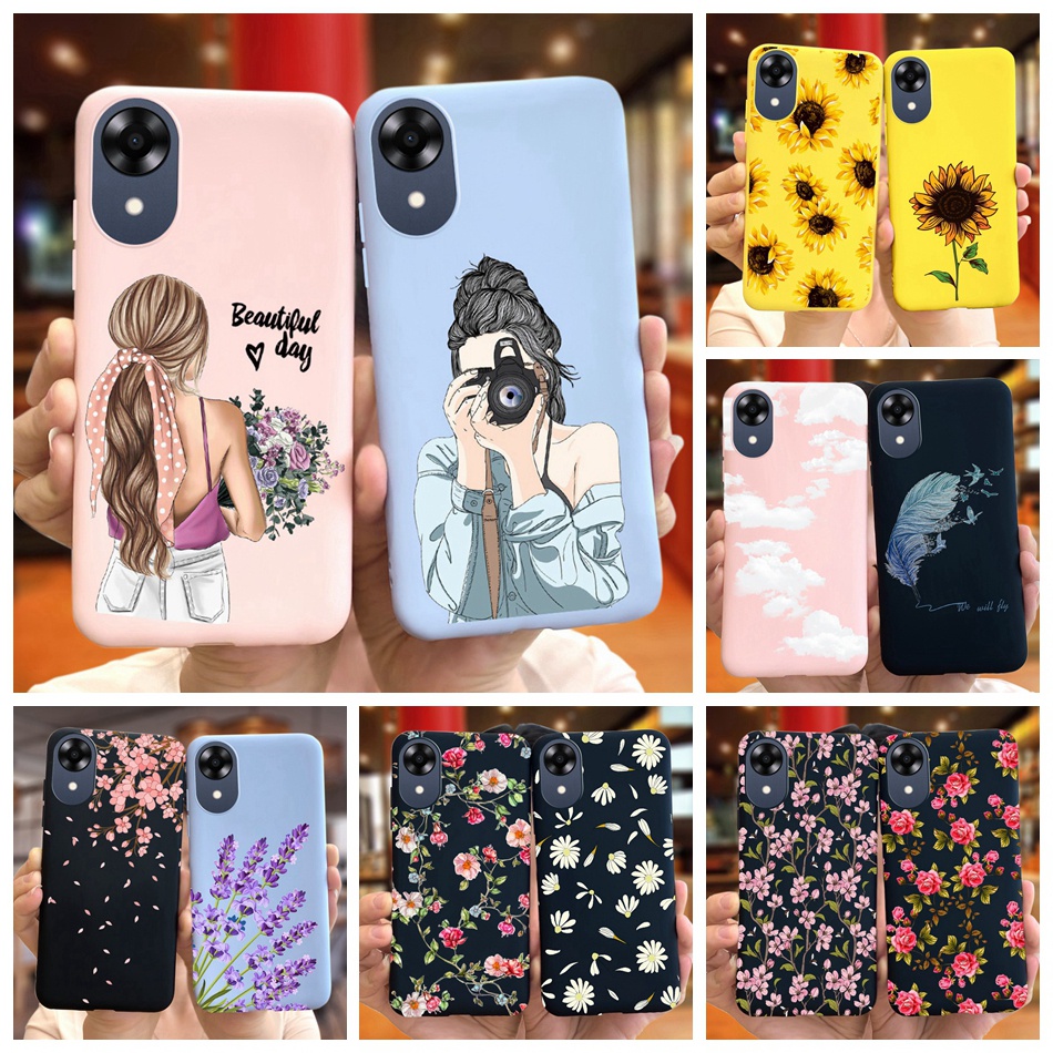 OPPO A17K 2022 Beautiful Girl Sunflower Pattern Phone Casing OppoA17k A ...