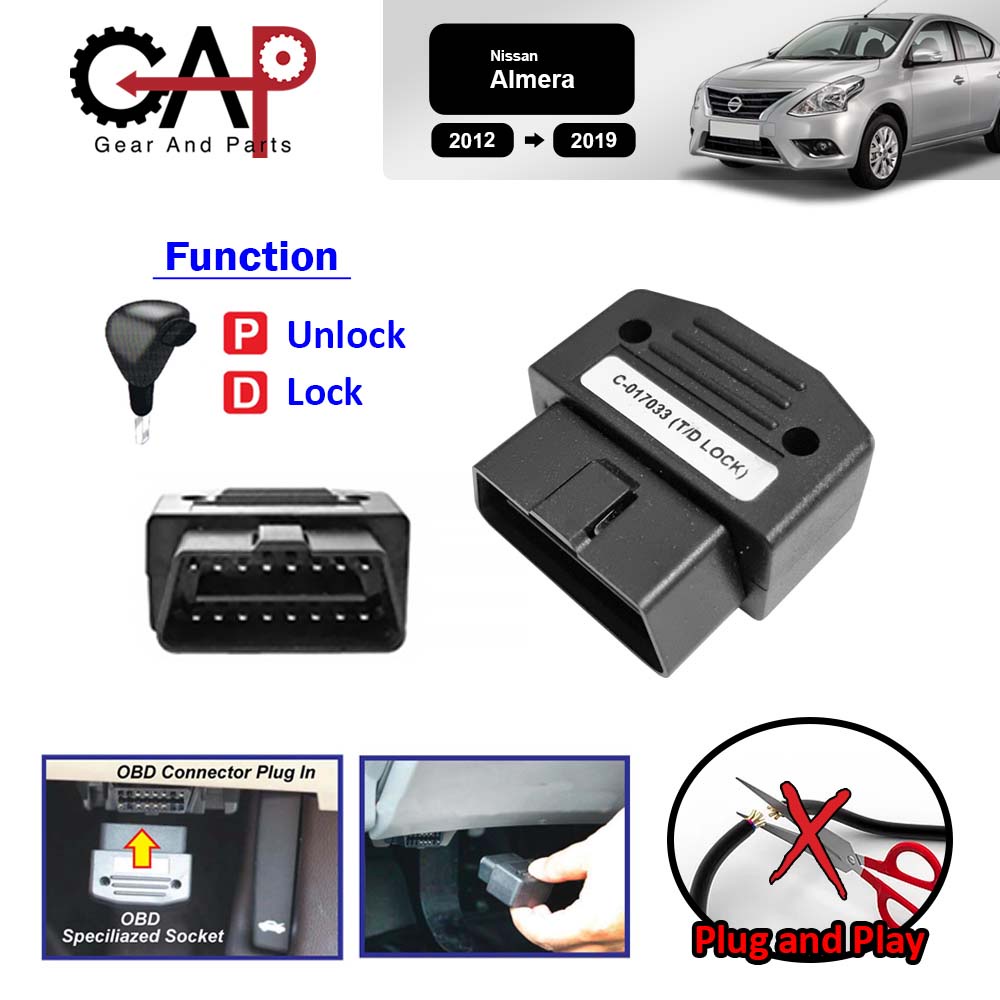 Nissan Almera 2012-2019 Plug & Play OBD Door Auto Lock (Gear D Lock P ...