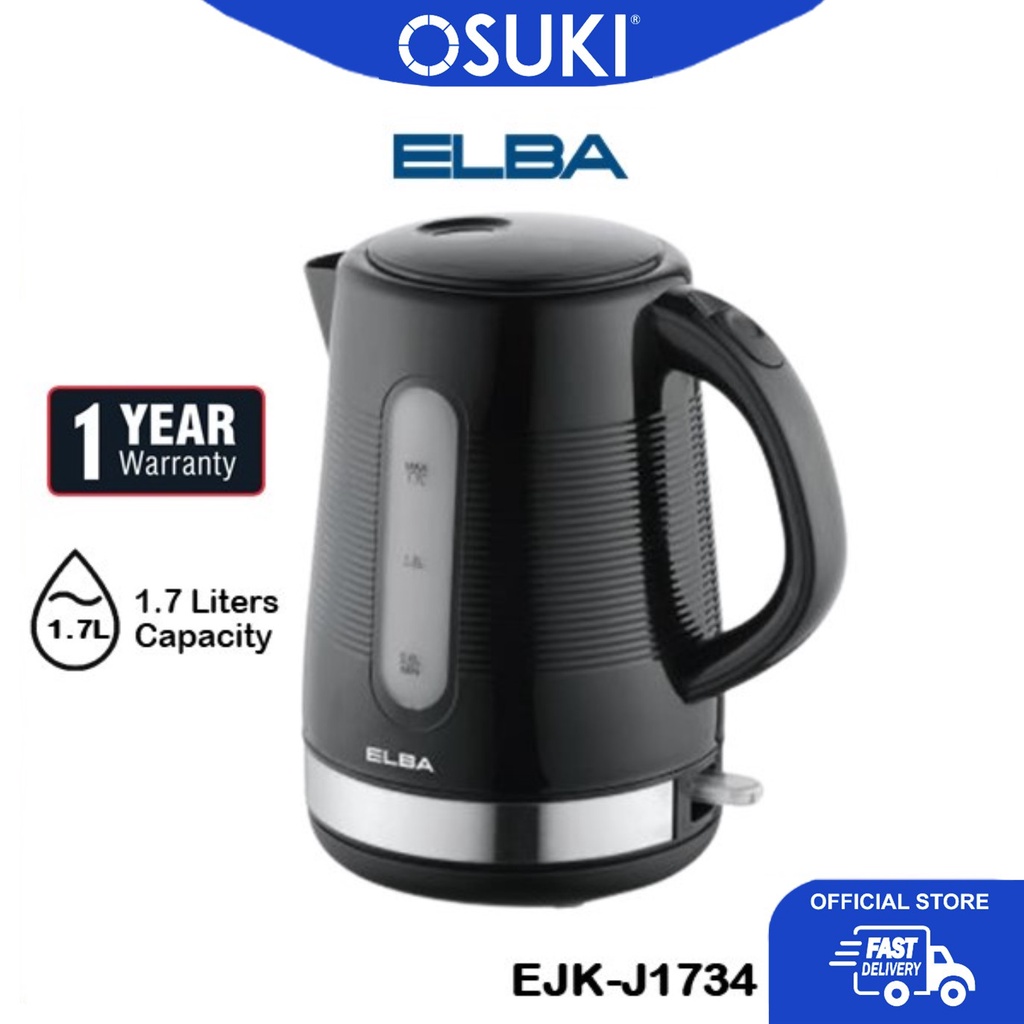 ELBA Jug Kettle (1.7L) EJK-J1734(BK) | Shopee Malaysia