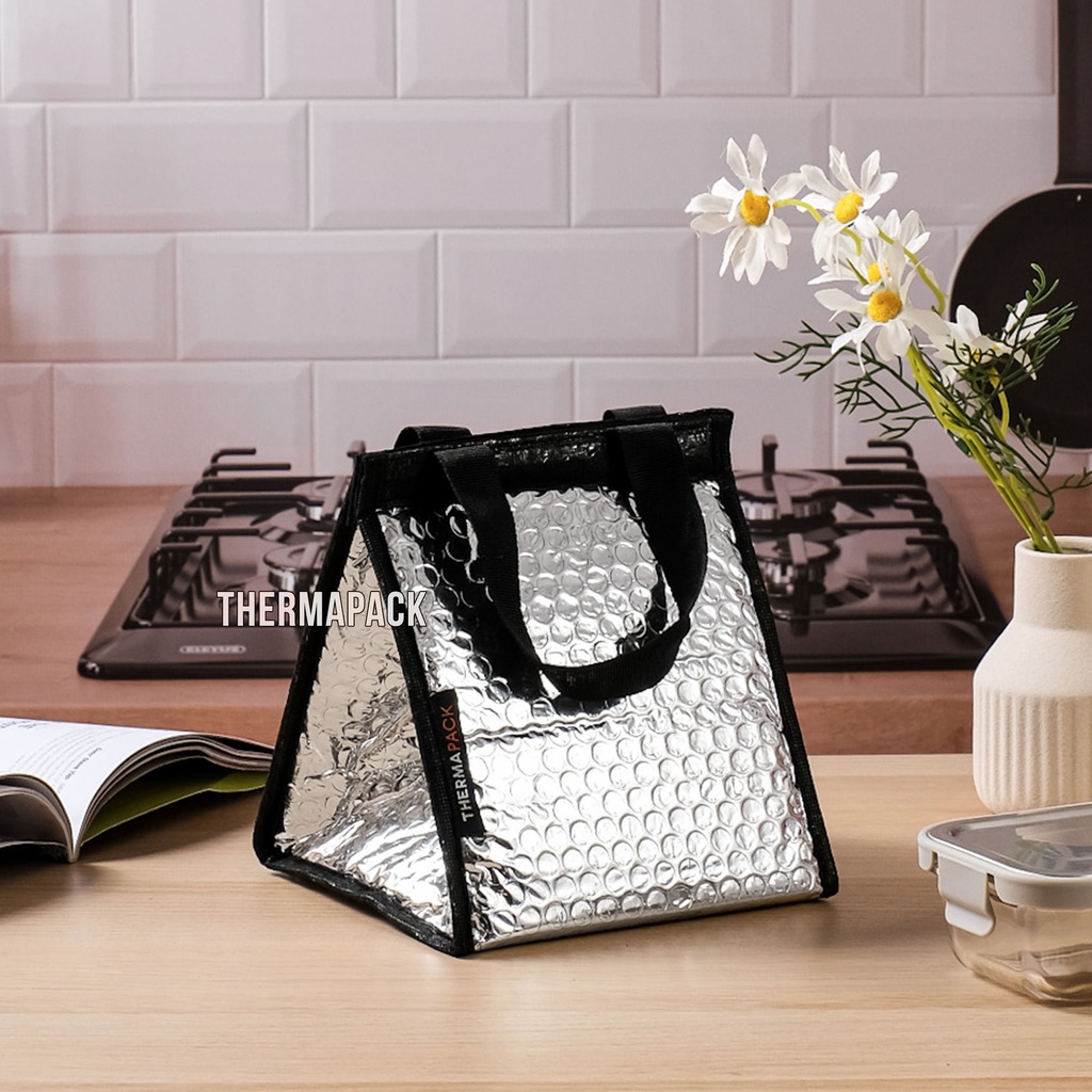 Thermapack Insulated Tote | Aluminum Cooler Tote Bag - Size S | Shopee ...