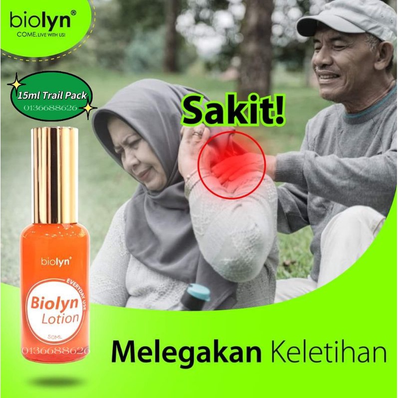 🔥Biolyn Shoot The Pin Relax Lotion 15ml 🔥 黑姜舒雅精油体验装Minyak Urut Panas ...