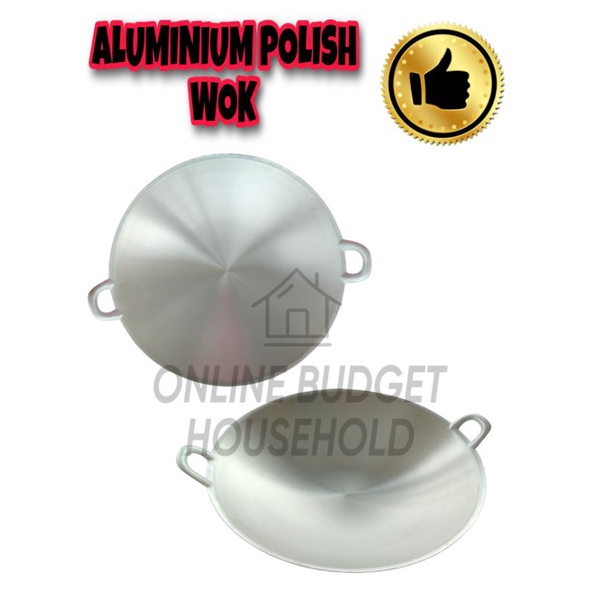 Aluminium cooking wok / Aluminium polish wok / kuali aluminium / kuali ...