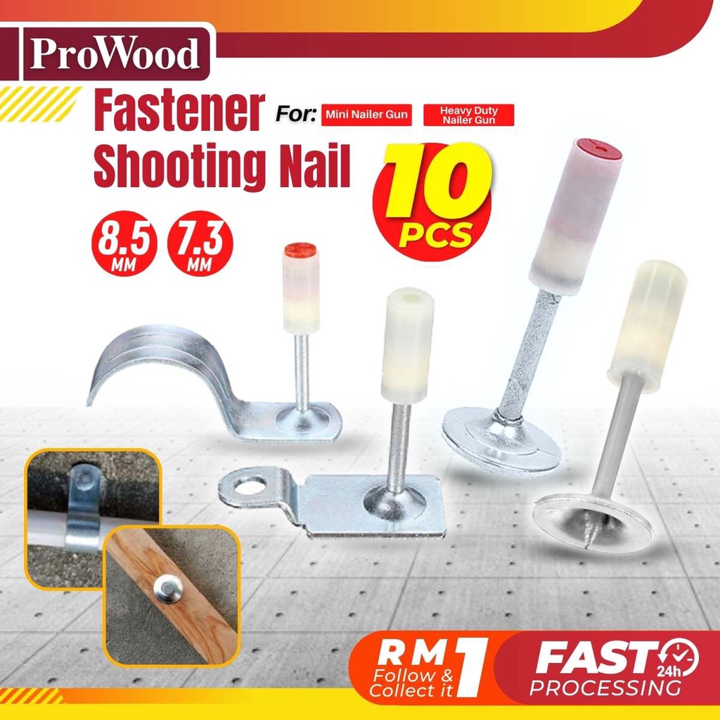 10PCS 7.3/8.5mm Nail Artifact Rivet Fastener Conduit Shooter Ceiling ...