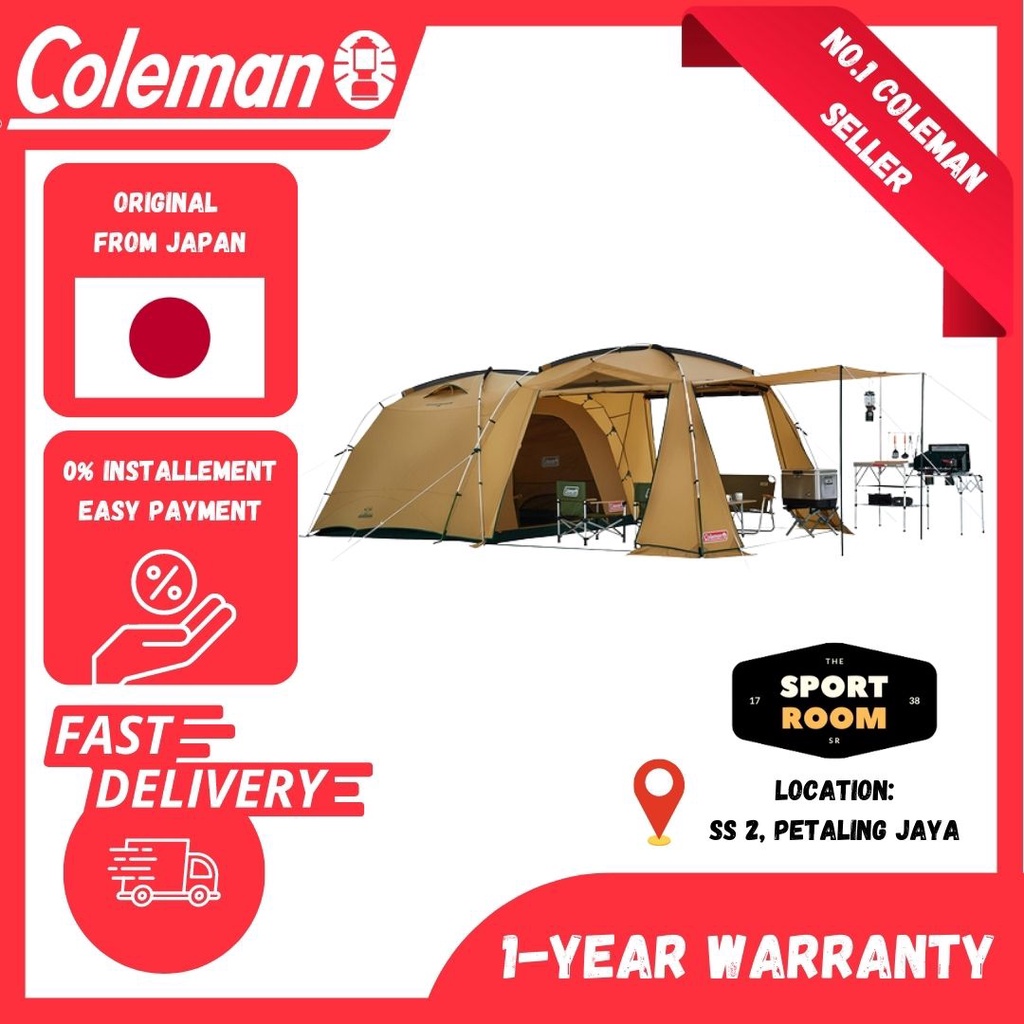 [Ready Stock] COLEMAN Tough Screen 2-Room Screen House MDX | Shopee ...