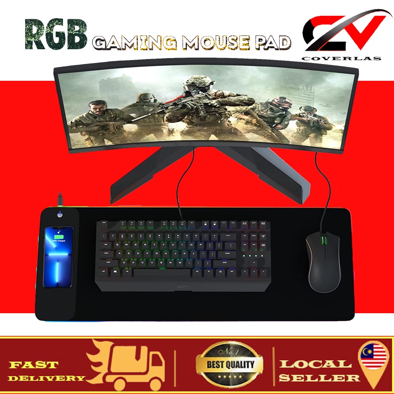 COVERLAS 8 Effect Large Size Waterproof Usb Mousepad Game Mice Mat Mice ...
