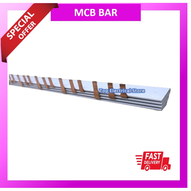 63A/100A 3 PHASE PVC INSULATED MCB BAR / MCB COPPER BUS BAR WITH PVC ...
