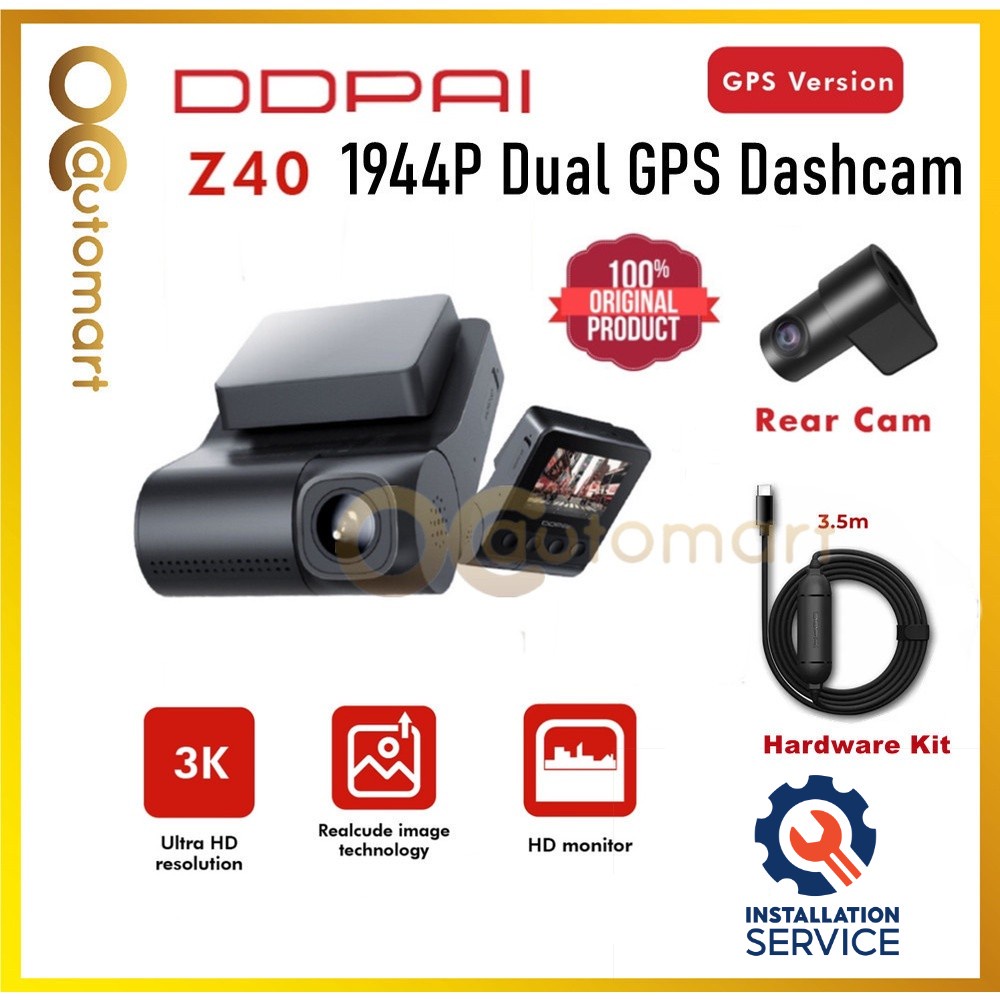 [Installation Provided] DDPAI Z40 1994P Front n Rear DashCam Recorder ...