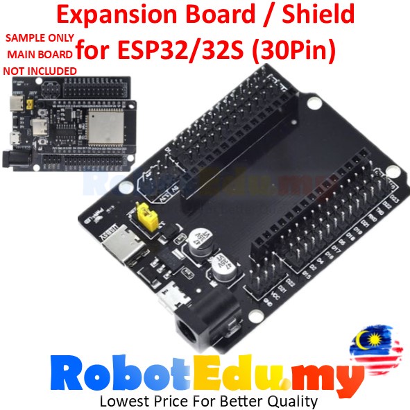 ESP32 / NodeMCU V2 / LoLin V3 IO Voltage 5V GND Pin Expansion Shield Breakout Base LUA ESP8266 ...