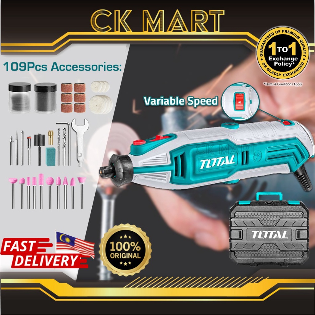 *SALES* TOTAL 130W MINI DIE GRINDER TG513326| ROTARY TOOL SET / ALAT ...