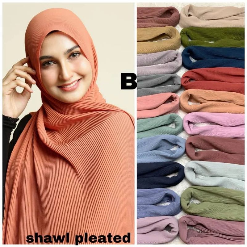 SHAWL PLEATED PILIH SET | Shopee Malaysia