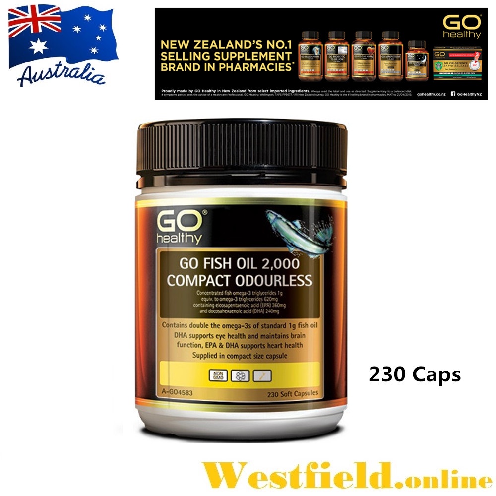 [New Zealand Import EXP 07/2027] Go Healthy Go Fish Oil Odourless ...