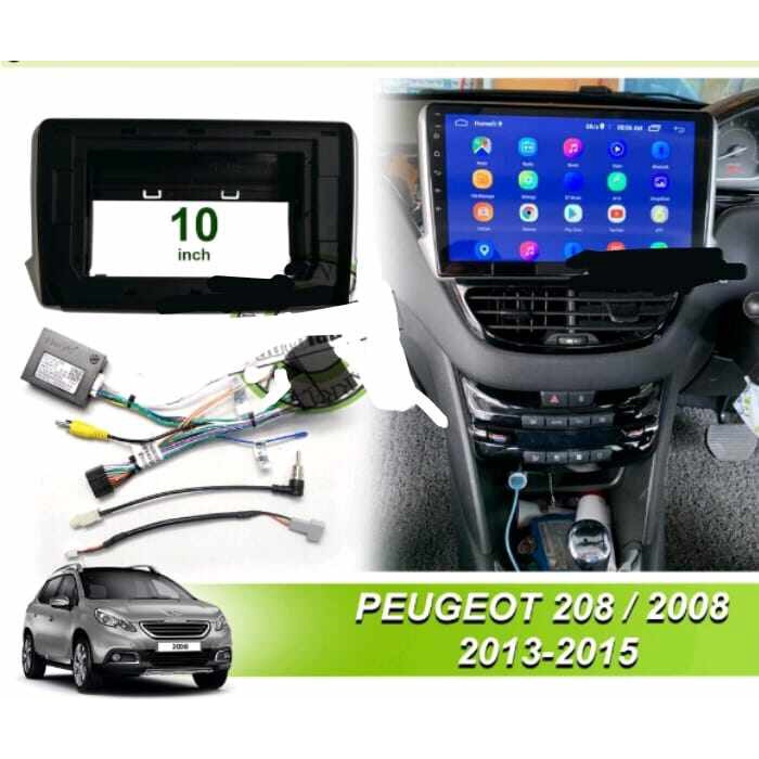 Peugeot 208 2008 Android Player + Casing + Reverse Camera 360 3D Ahd ...
