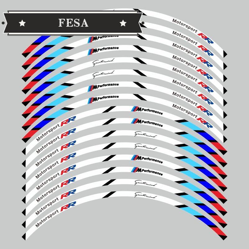 FESA 16Pcs 17’18’ Motorcycle Tyre Sticker Rim Tape Wheel Tire ...