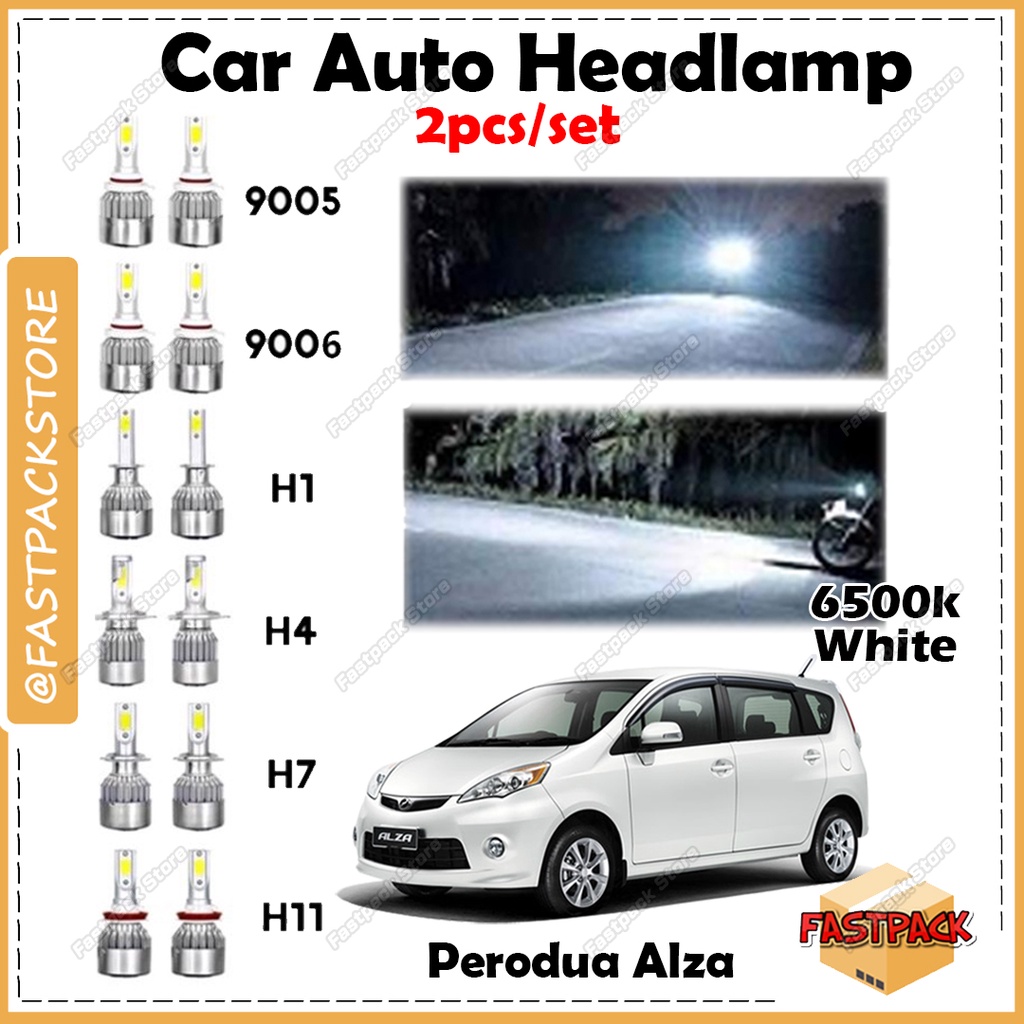 For Perodua Alza C6 Car Auto Headlight Headlamp LED White Light Bulb ...
