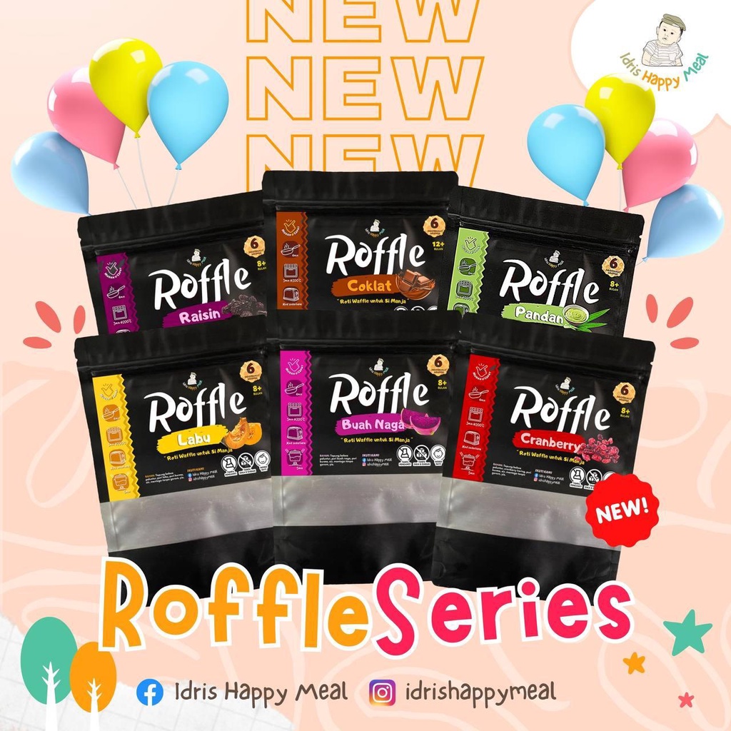 [READY STOCK] IDRIS HAPPY MEAL-BABY CROFFLE ROTI WAFEL 8m+ [FROZEN FOOD ...