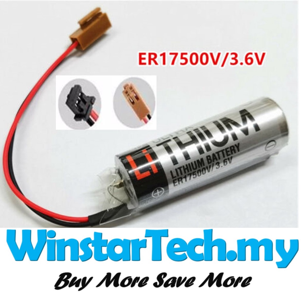 Toshiba ER6V ER17500V 3.6V 2700mAh PLC Lithium Battery with Plug ...