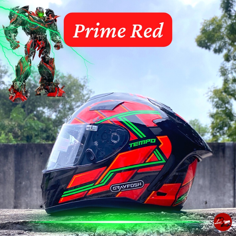 Grayfosh Full Face Helmet X12 Tempo Visor Smoke Tinted Motorcycle ...
