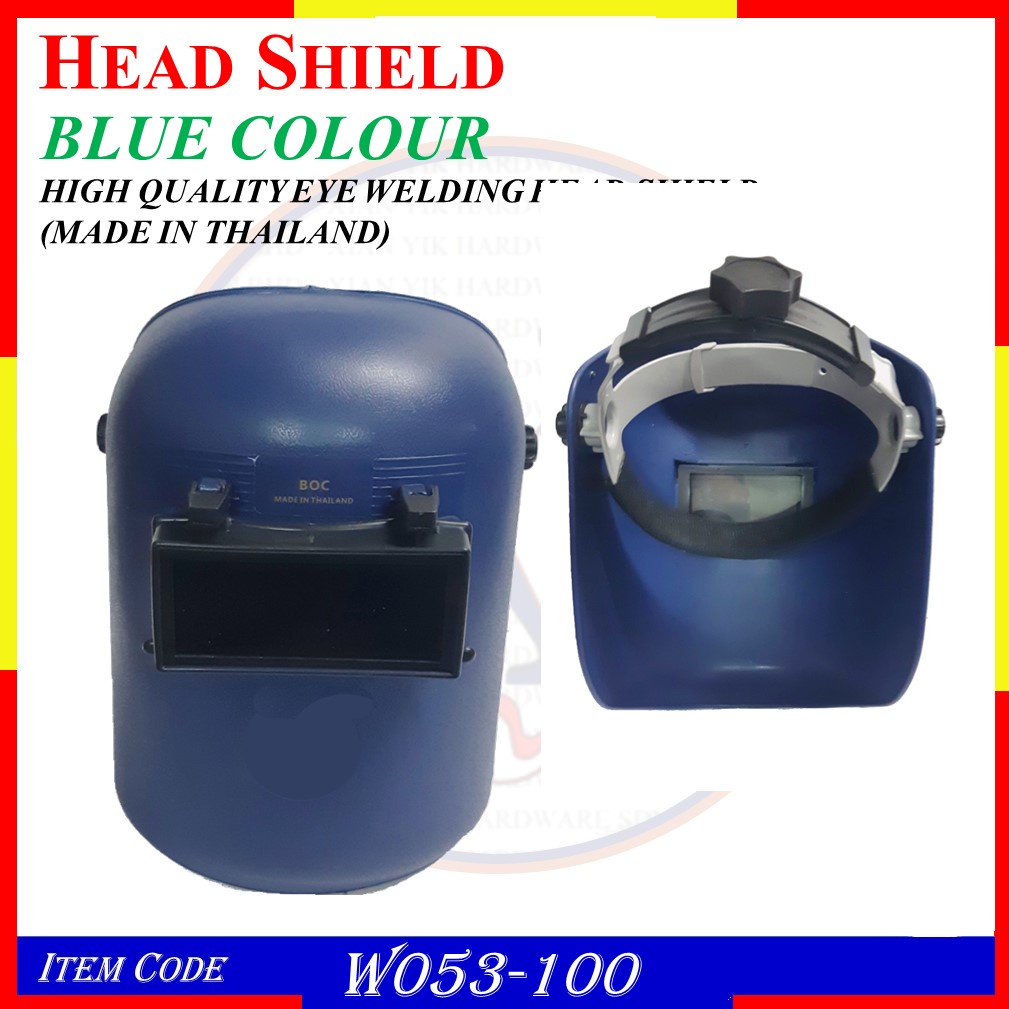 W053-100 BLUE COLOUR HIGH QUALITY EYE WELDING HEAD SHIELD (MADE IN ...