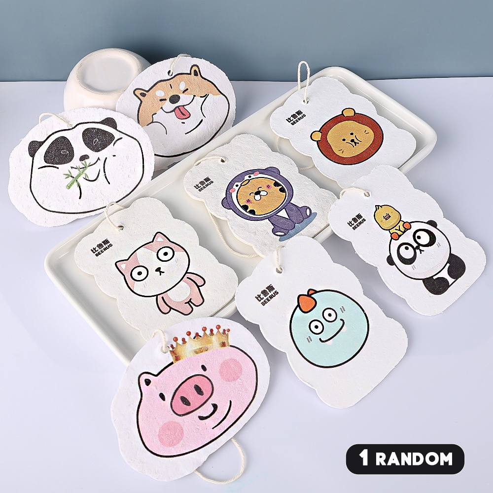 [Random Style] Cartoon Compressed Rag Double Sided Dishwashing Sponges ...