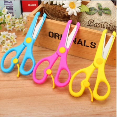 【New】Kids Safety Plastic Scissors Paper Cut DIY Photo Album Lace Art ...