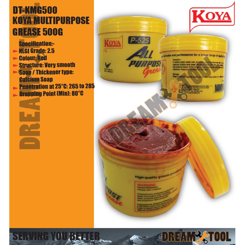 *GREASE* Koya Multipurpose Grease 500gram DT-KMG500 *GREASE* | Shopee ...