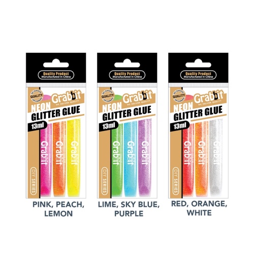 AE.MY- Colorful Neon Glitter Glue (13ml x 3 Pcs) | Shopee Malaysia