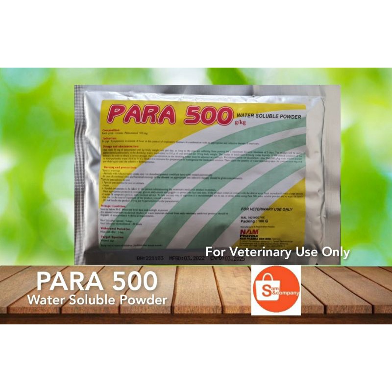 PARA 500 UBAT DEMAM HAIWAN (UNGGAS & RUMINAN -100g) | Shopee Malaysia