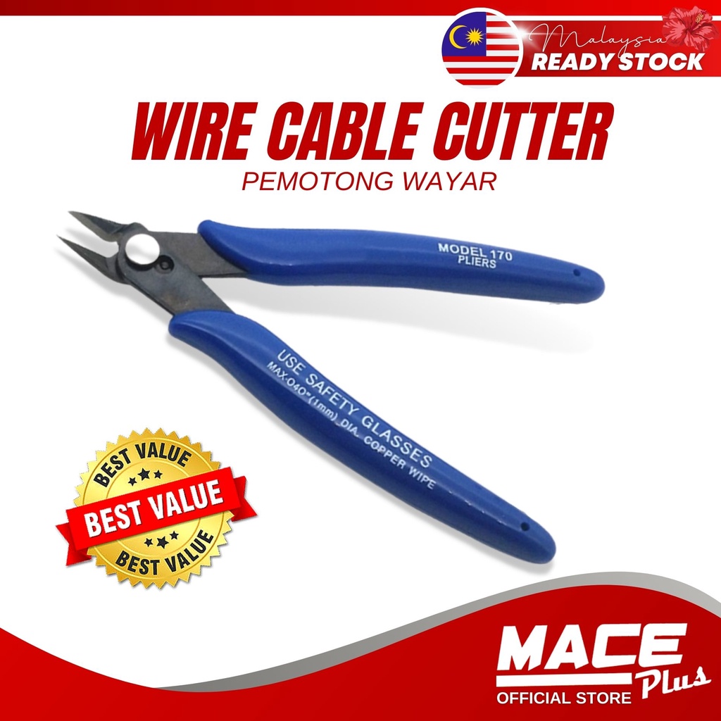 5" ( 5 inch ) Micro Wire Cable Cutter Internal Spring Electrical Shear ...