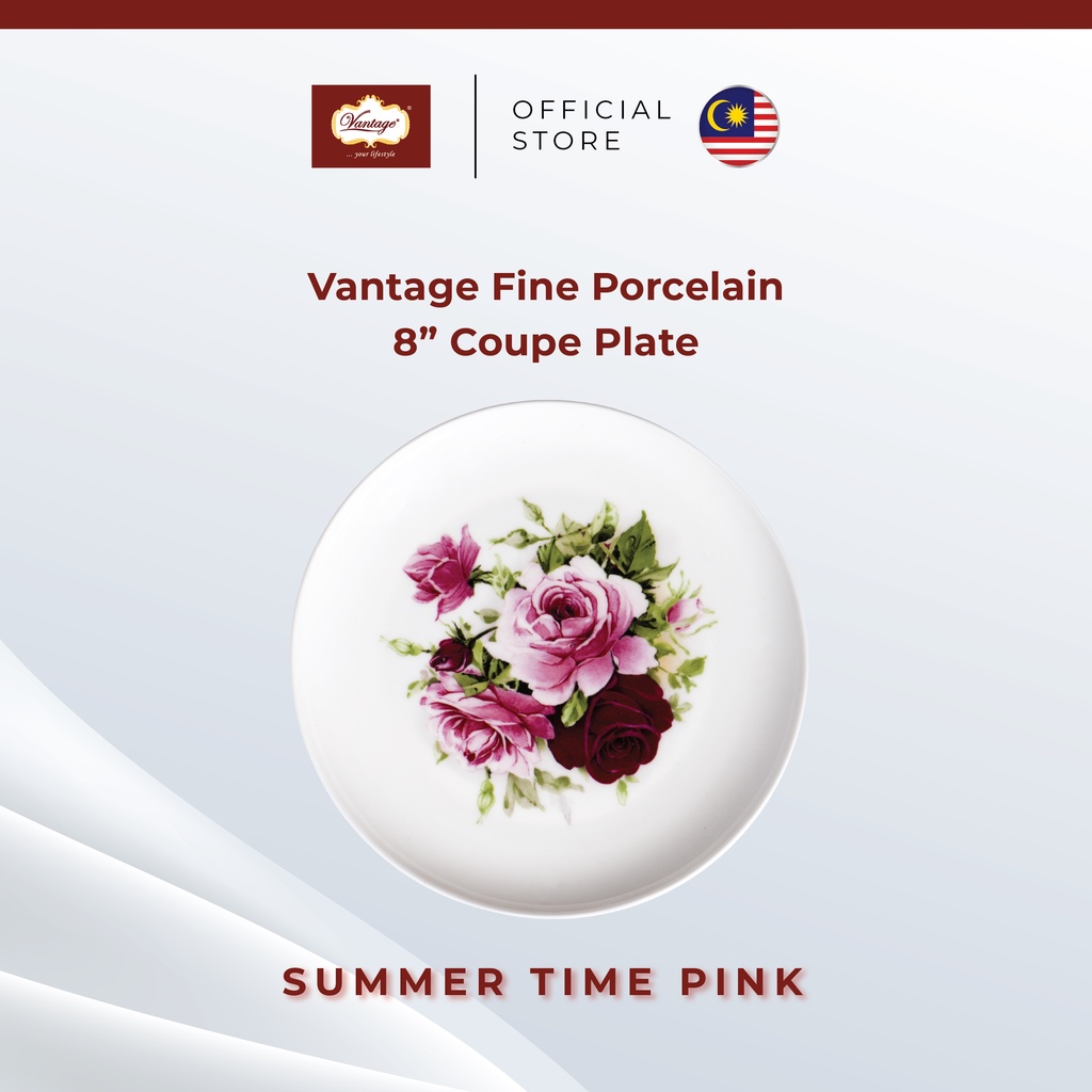 Vantage Fine Porcelain 8" Coupe Plate | Shopee Malaysia
